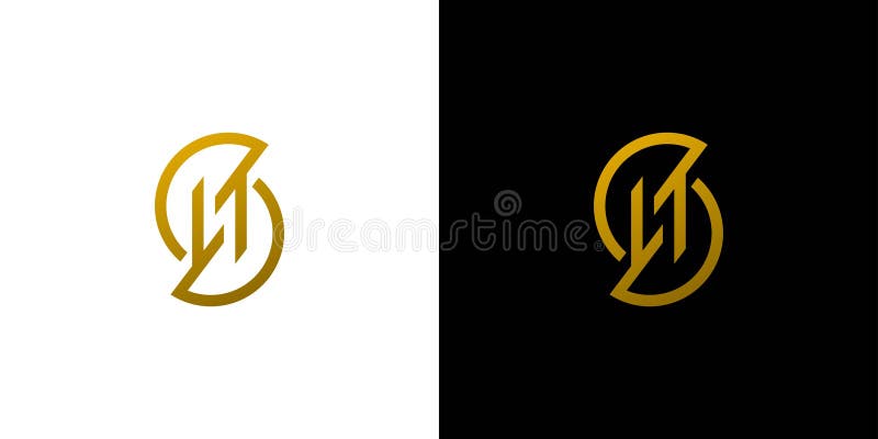 Modern and Elegant SN Logo Design Stock Vector - Illustration of luxury ...