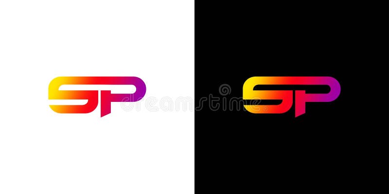 Modern and Elegant SP Logo Design Stock Vector - Illustration of ...