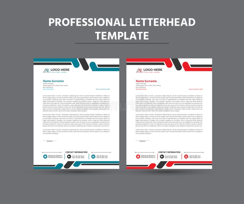 Modern and Elegant Letterhead Design with Customizable Layout for ...
