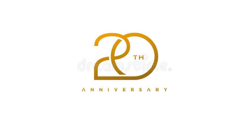 Modern Number 20 Logo Design Stock Vector - Illustration of celebrate ...