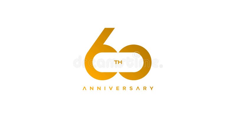 Modern and Elegant Number 60 Logo Design Stock Vector - Illustration of ...