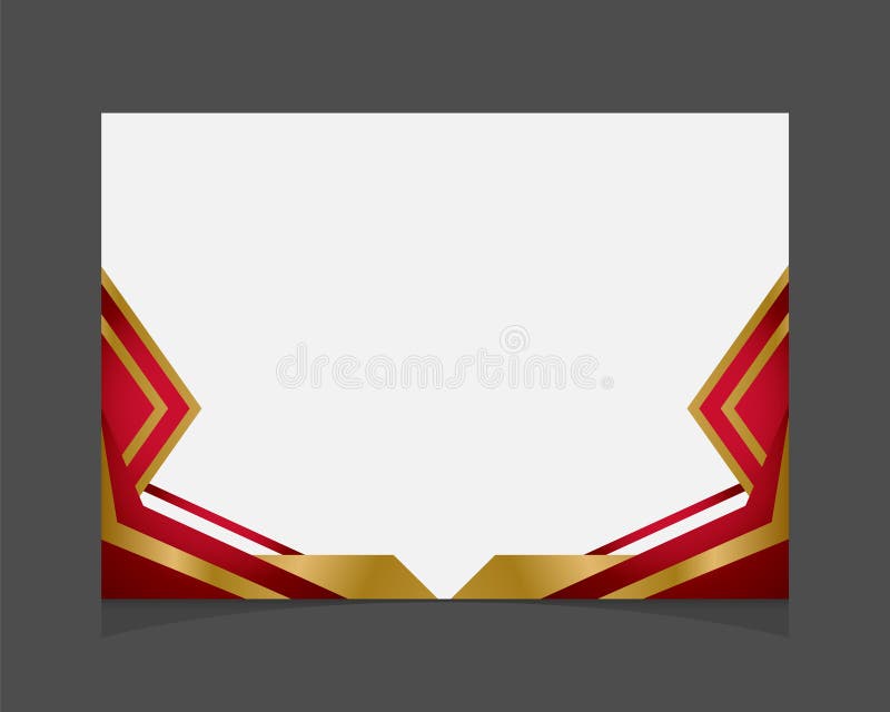 Modern Elegant Red and Gold Certificate Template Concept Stock Vector ...