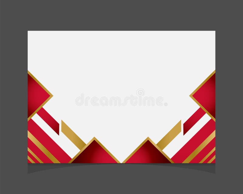 Modern Elegant Red and Gold Certificate Template Graphic Stock Vector ...