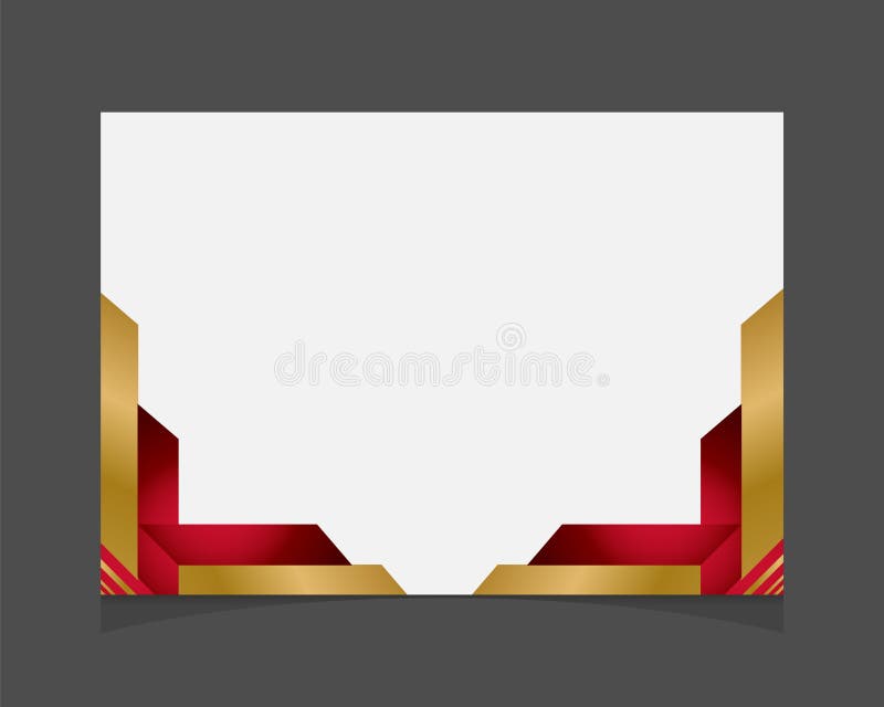Modern Elegant Red and Gold Certificate Template Vector Stock Vector ...