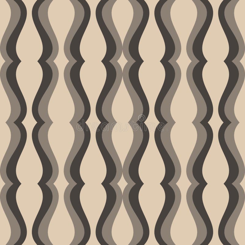 Modern Elegant Seamless Pattern with Repeating Wavy, Vertical Lines in ...