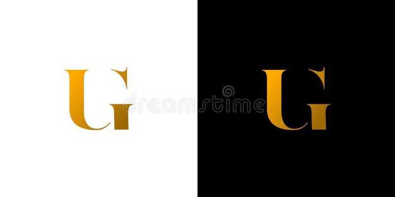 Luxury UG logo design stock vector. Illustration of design - 271369429