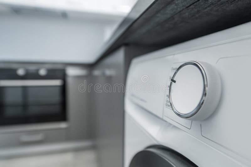 Modern Elegant Washing Machine Inside Apartment Kitchen Space Stock ...
