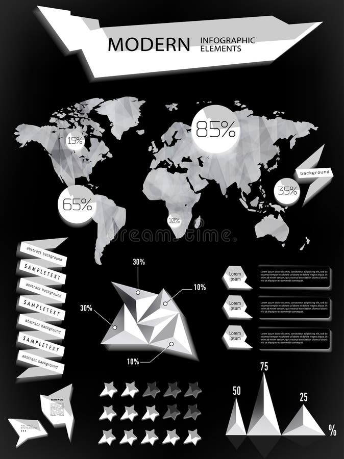 Modern Elements of Info Graphics Stock Image - Image of label ...