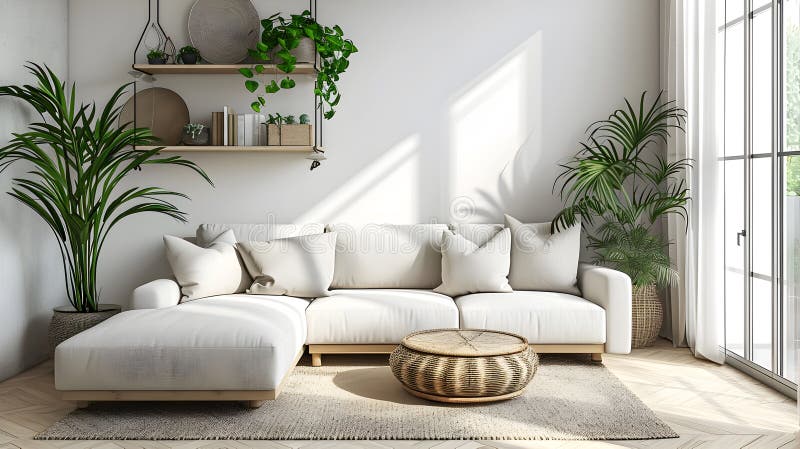 Modern Elements of Living Room Interior Design, Corner Sofas and ...