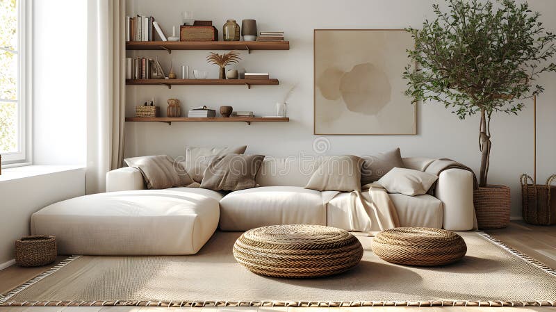 Modern Elements of Living Room Interior Design, Corner Sofas and ...