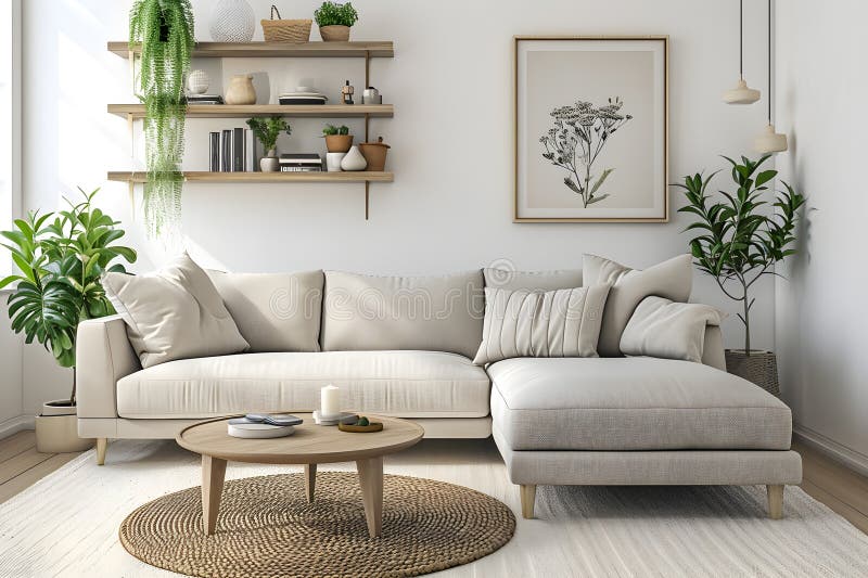 Modern Elements of Living Room Interior Design, Corner Sofas and ...