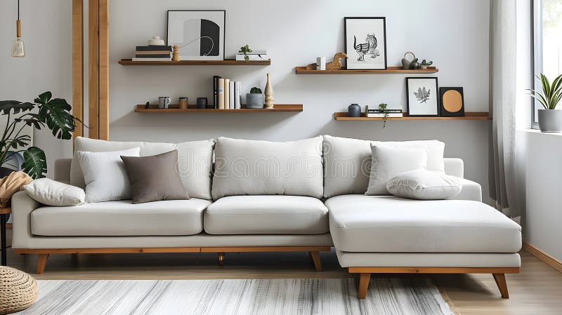 Modern Elements of Living Room Interior Design, Corner Sofas and Personal Items Classic ...