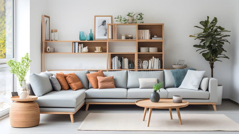 Modern Elements of Living Room Interior Design, Corner Sofas and ...