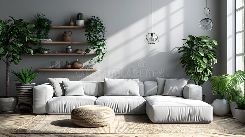 Modern Elements of Living Room Interior Design, Corner Sofas and ...