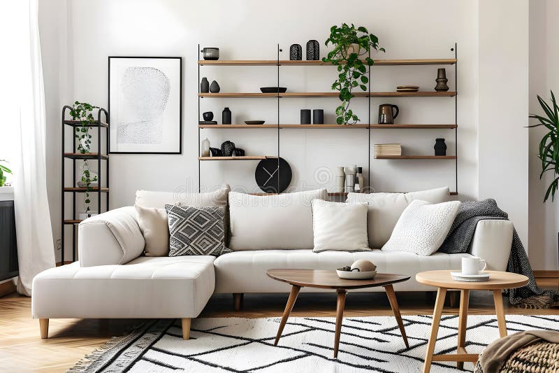 Modern Elements of Living Room Interior Design, Corner Sofas and ...