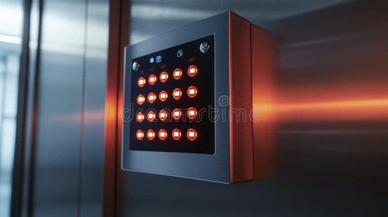 Modern Elevator Access Control Panel with Led Indicator Enhancing ...