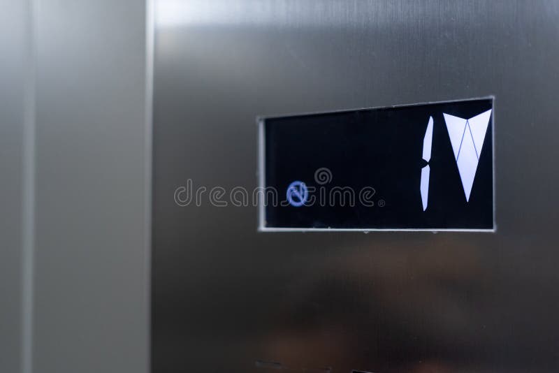 Modern Elevator Electronic Panel Showing First Floor Stock Photo ...