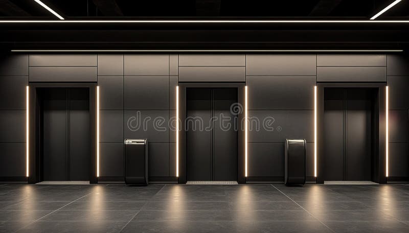 Elevator Lobby Modern Lighting Stock Illustrations – 289 Elevator Lobby ...
