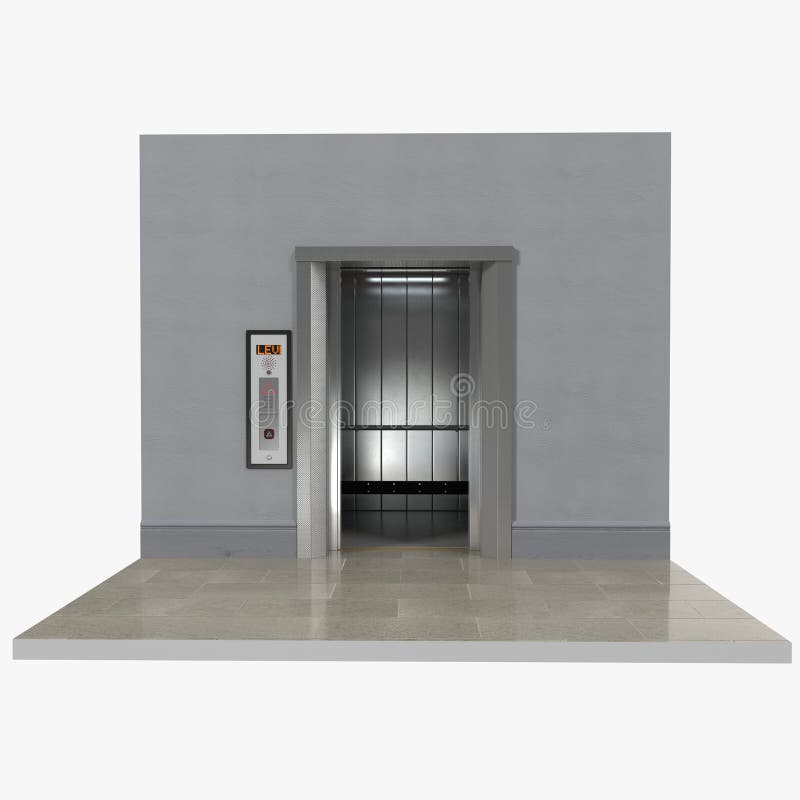 Modern Elevator with Opened Doors, 3D Illustration Stock Photo - Image ...