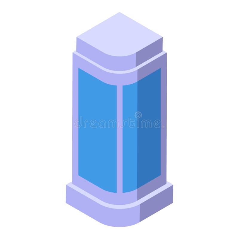 Modern Elevator Shaft Isometric Icon Representing Building ...