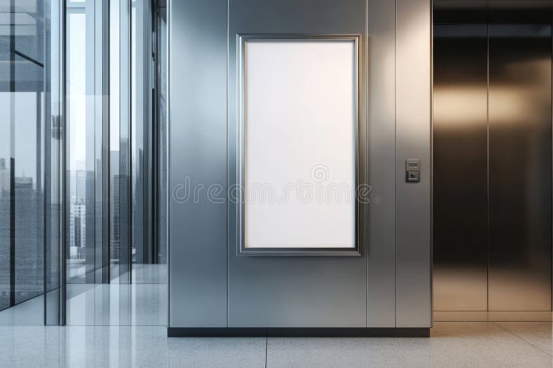 This is a Modern Elevator Vertical Poster Mockup Designed To Showcase ...