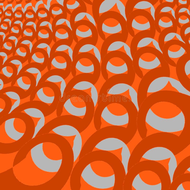Modern Ellipses Pattern Brown and Light Gray on Orange Vanishing Stock ...