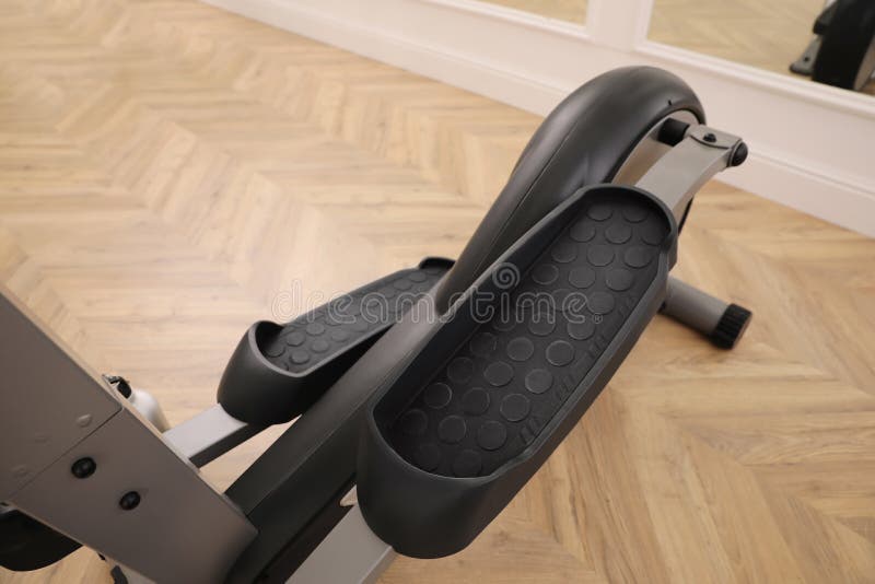 Modern Elliptical Machine Cross Trainer on Floor Indoors Stock Photo ...