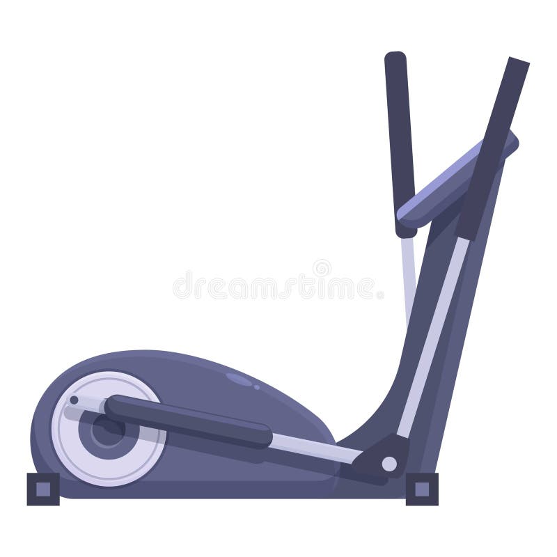 Modern Elliptical Trainer Machine Standing Isolated on White Stock ...