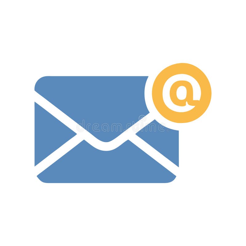 Modern Email Icon for Digital Messaging Stock Image - Illustration of ...