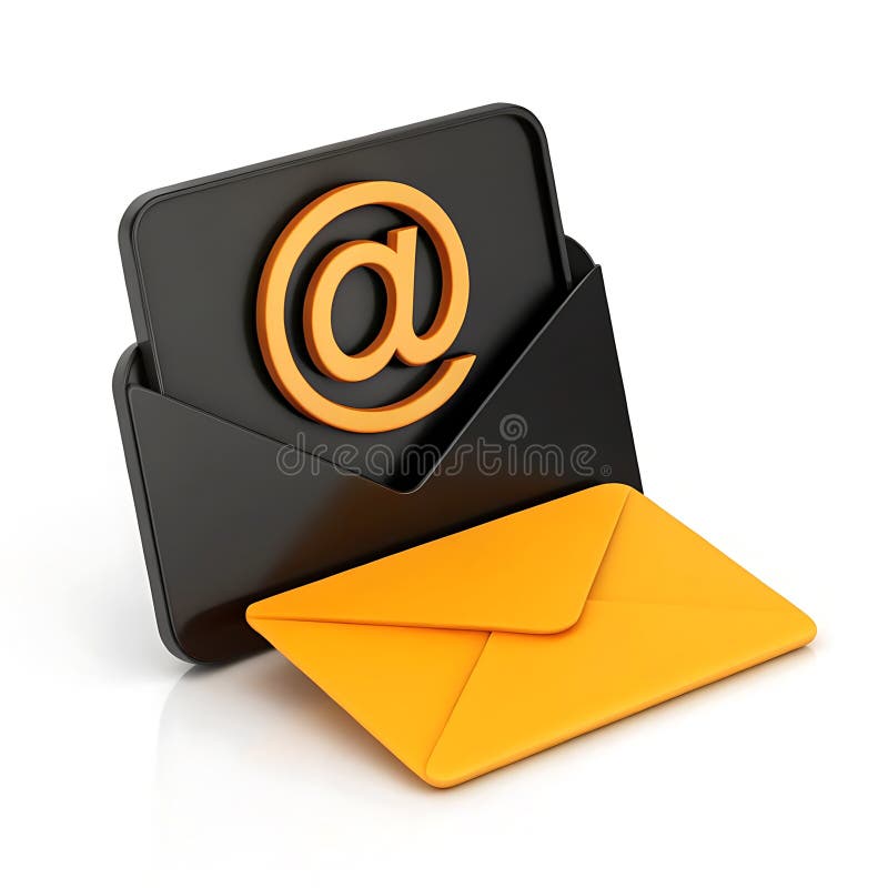 Modern Email Notification on a Tablet Device Stock Illustration ...