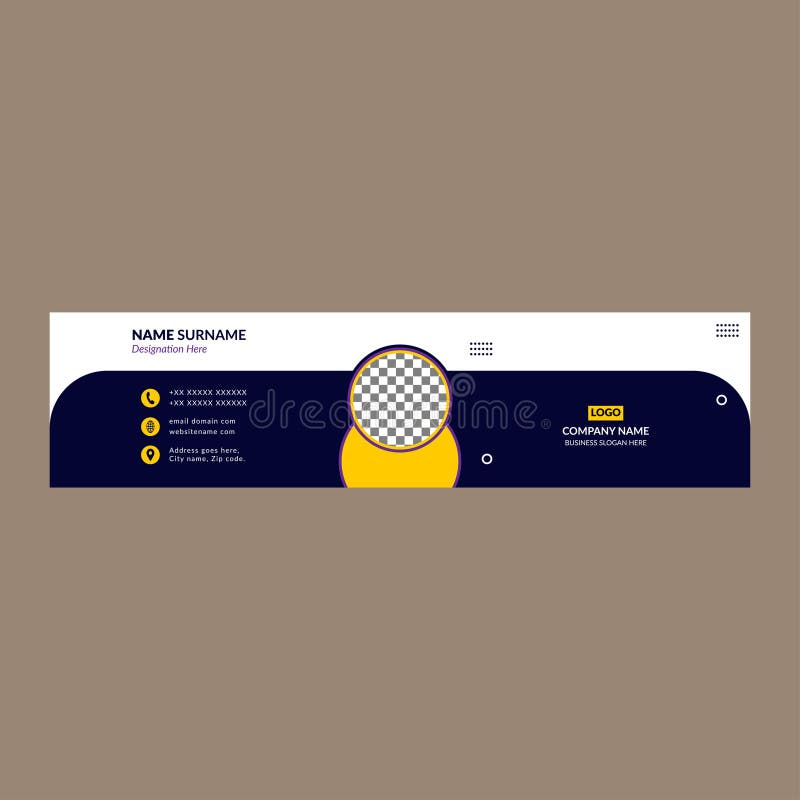 Modern Email Signature Design. Classic Layout Display for Promotional ...