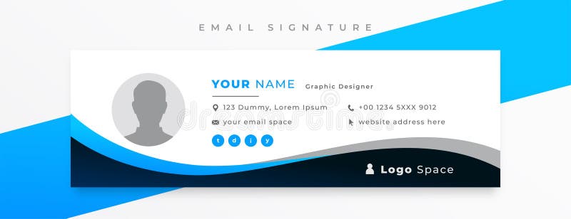 Modern Email Signature and Personal Mail Footer Template Design Vector ...