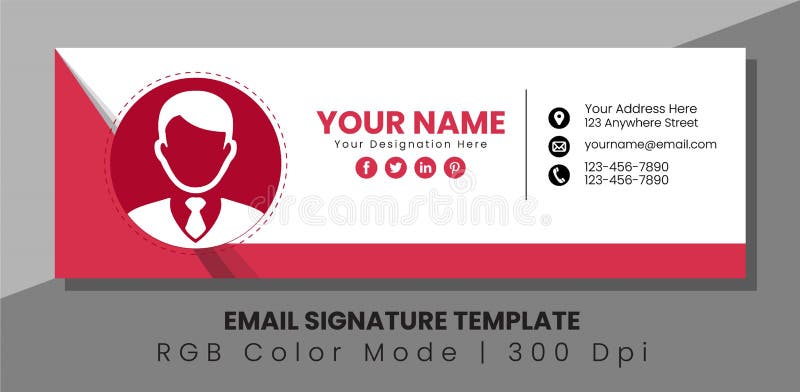 Modern Email Signature. Professional, Vector, Abstract, Modern, and ... Modern Email Signature. Professional, Vector, Abstract, Modern, and ...