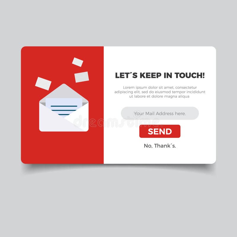 Modern Email Template. Vector Template for Email Subscribe Stock Vector ...