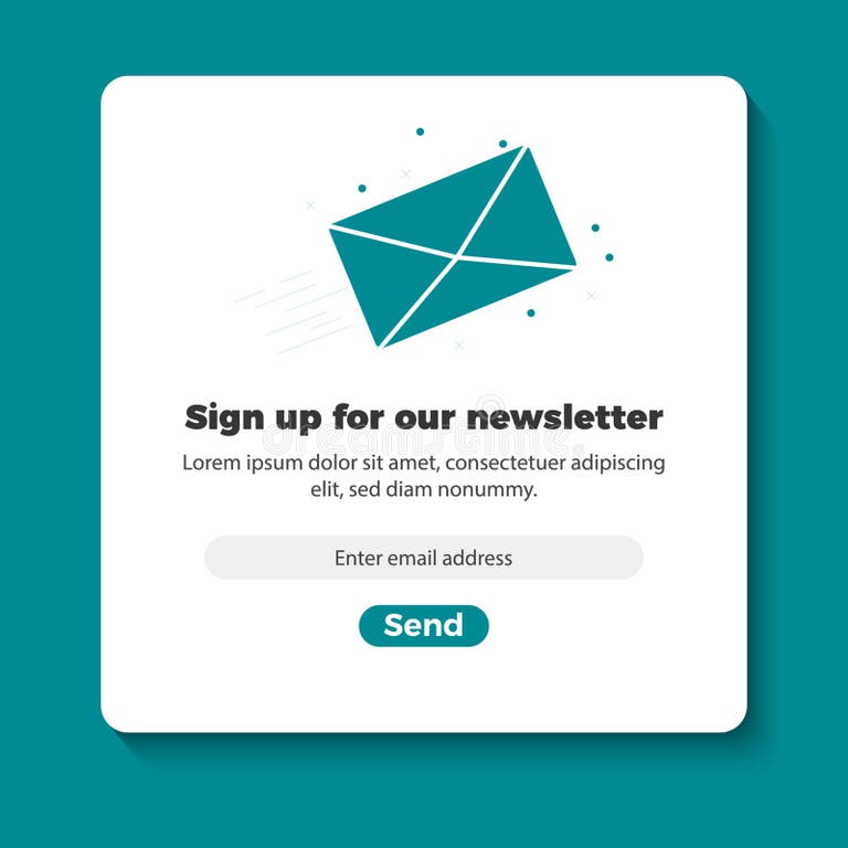 Modern Email Template. Vector Template for Email Subscribe Stock Vector ...