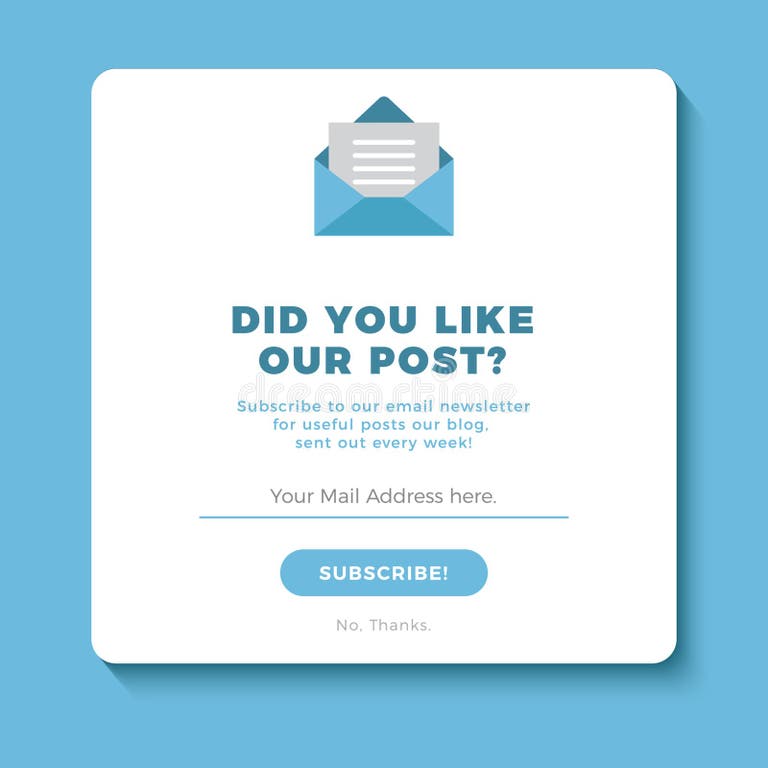 Modern Email Template. Vector Template for Email Subscribe Stock Vector ...