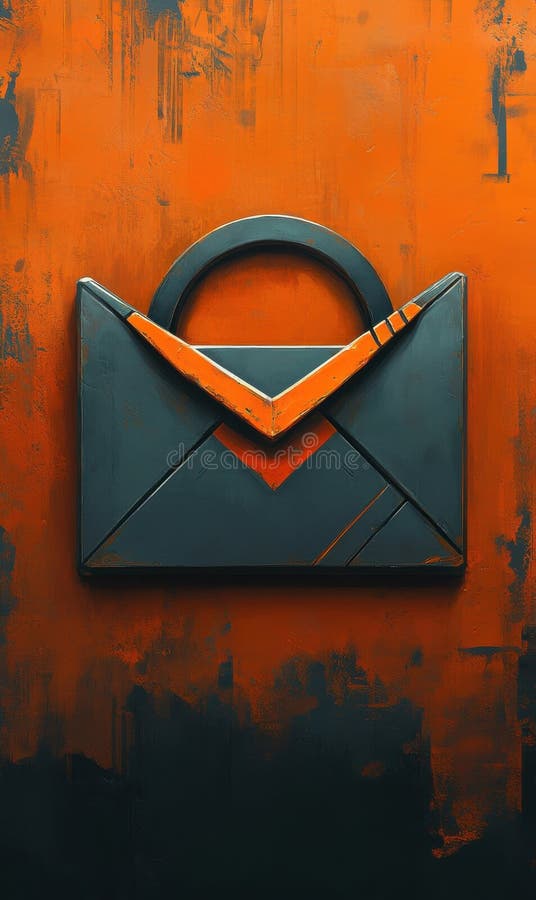 Modern Emblem Design Featuring Orange and Black Geometric Elements ...