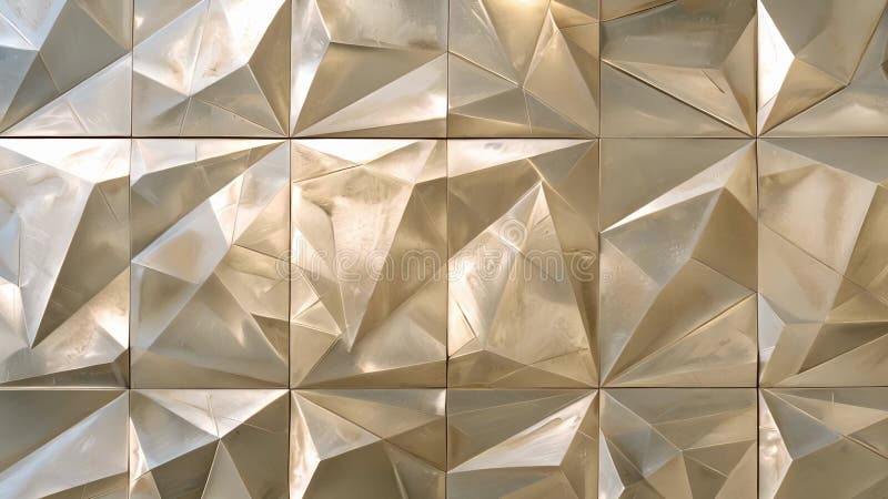 A Modern Embossed Metal Panel with Sleek Geometric Lines and a Polished ...