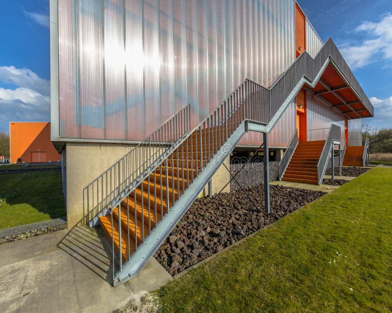 Modern Emergency Exit Ladder Stock Photo - Image of exterior, building ...