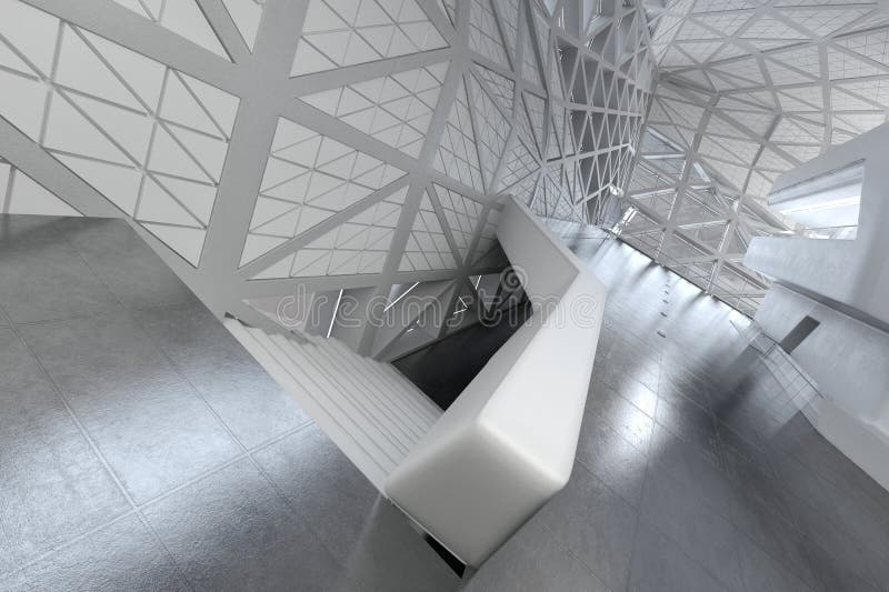 Modern Empty Atrium or Hall Interior Stock Photo - Image of foyer ...