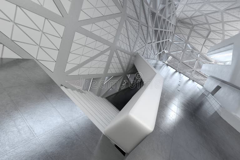 Modern Empty Atrium or Hall Interior Stock Photo - Image of foyer ...