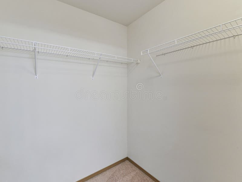 Modern Empty Bedroom Closet Interior Stock Photo - Image of white ...
