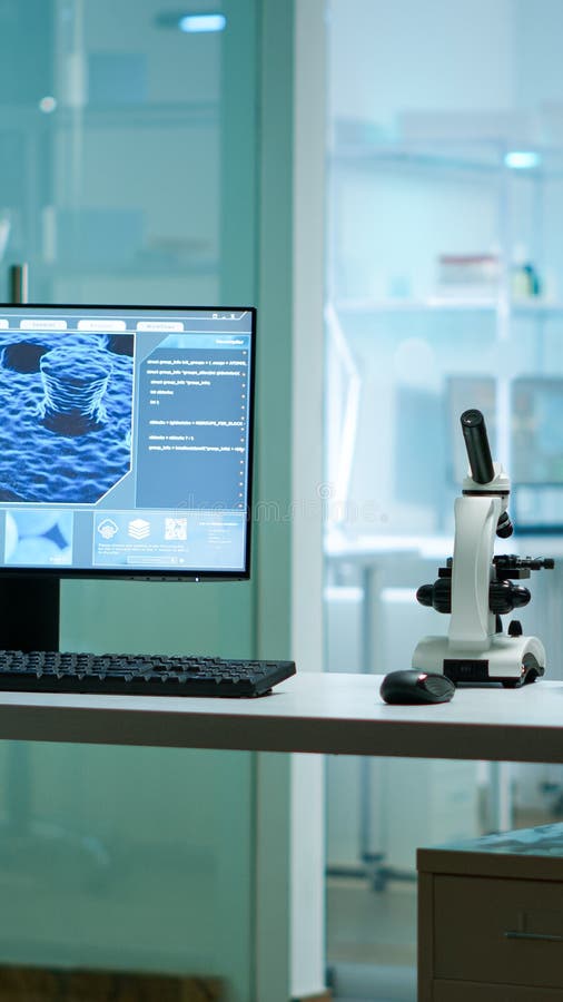 Modern Empty Biological Applied Science Laboratory Stock Image - Image ...