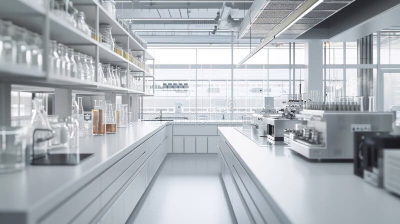 Modern Empty Biological Applied Science Laboratory with Technological ...