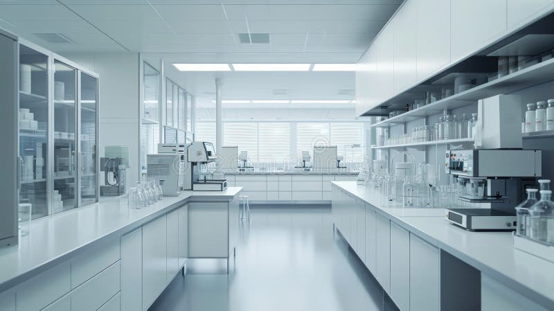 Modern Empty Biological Applied Science Laboratory with Technological ...