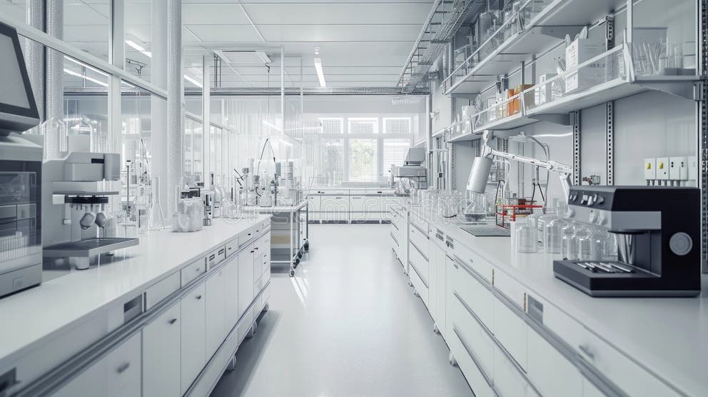 Modern Empty Biological Applied Science Laboratory with Technological ...