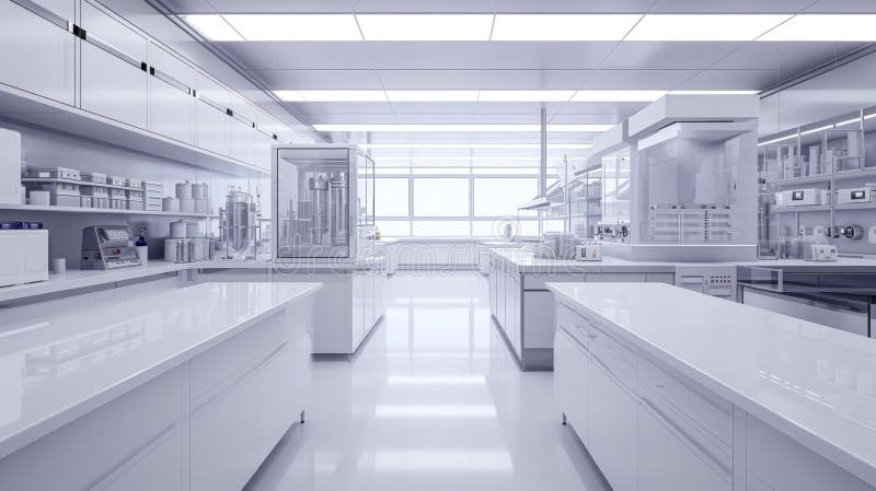 Modern Empty Biological Applied Science Laboratory with Technological ...