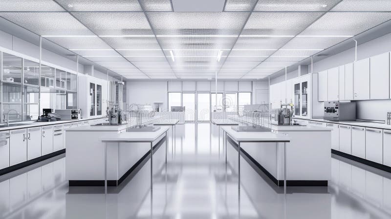 Modern Empty Biological Applied Science Laboratory with Technological ...