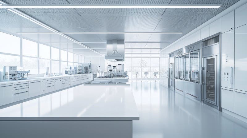 Modern Empty Biological Applied Science Laboratory with Technological ...