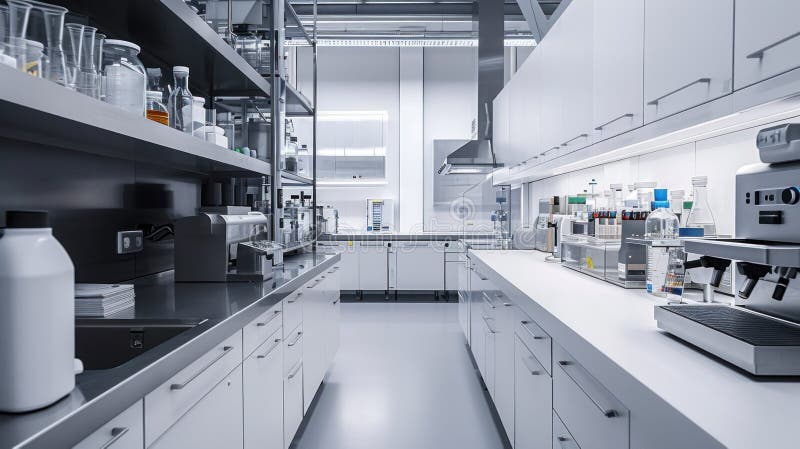 Modern Empty Biological Applied Science Laboratory with Technological ...